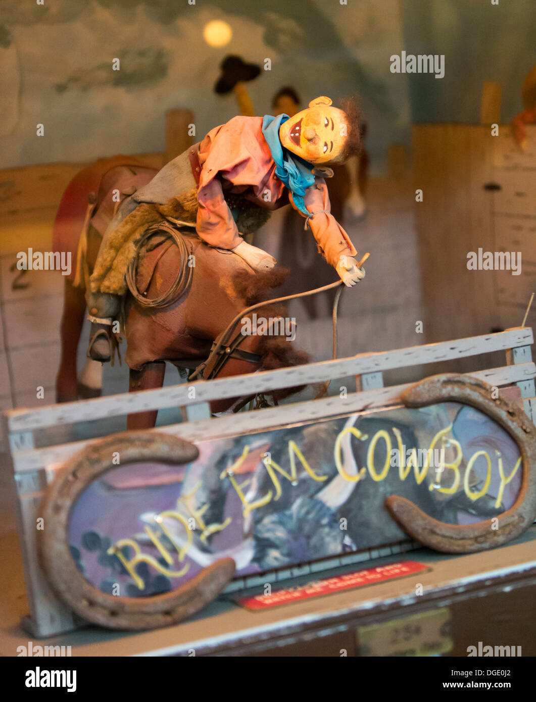 Ride Em Cowboy automaton, Musée Mécanique a museum consisting of 20th ...