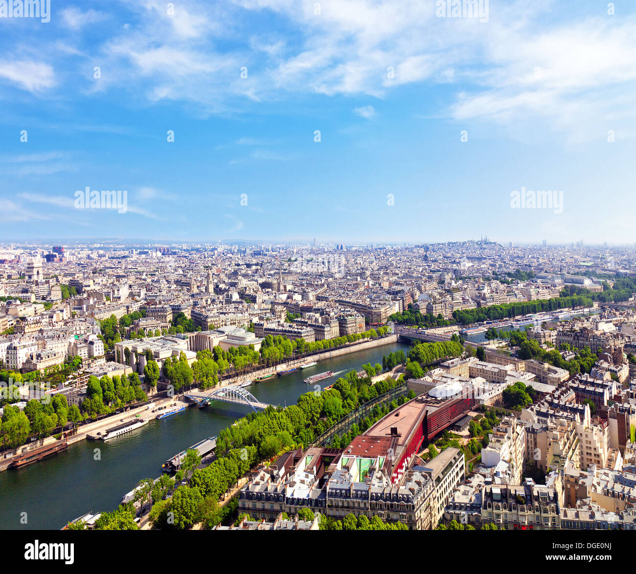 Aerial view of Paris architecture from the Eiffel tower Stock Photo - Alamy