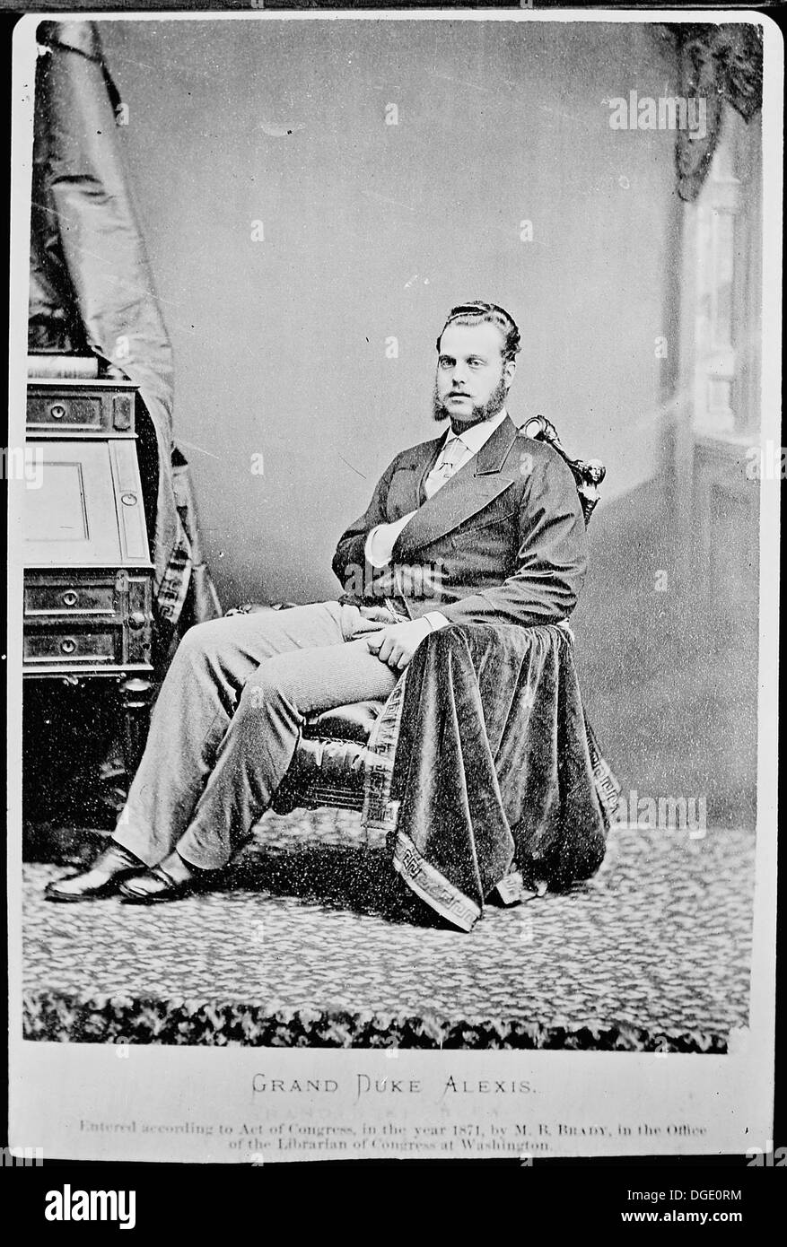A photograph of Grand Duke Alexis, a member of the Russian imperial ...