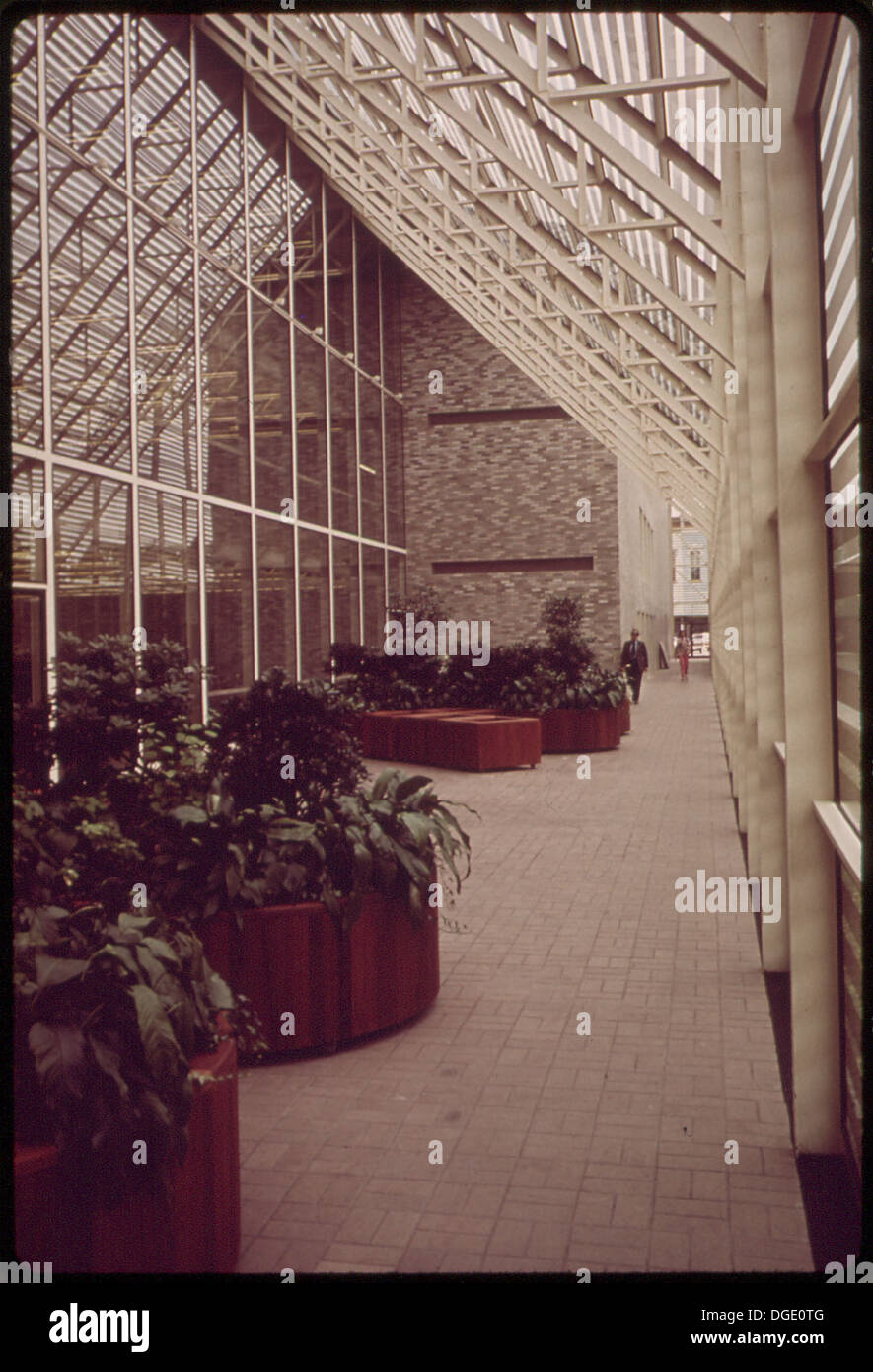 Greenhouses were added to the new expansion of the Irwin Union Bank ...