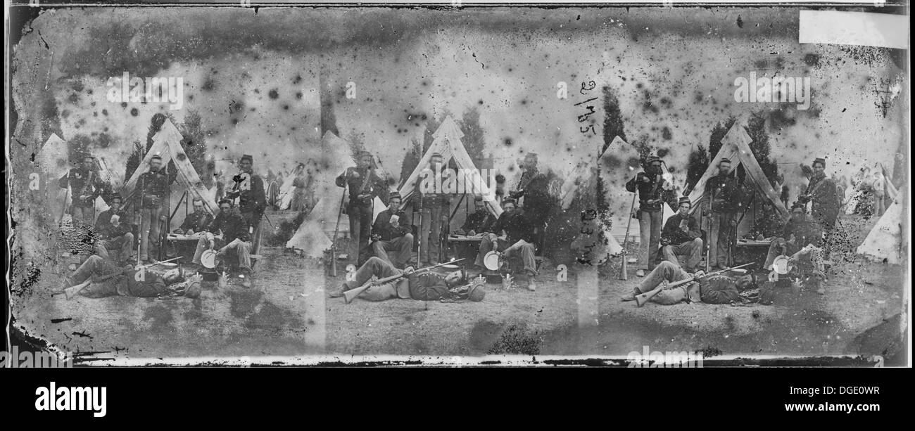 A group of soldiers from the 23rd Infantry, New York, captured in a ...