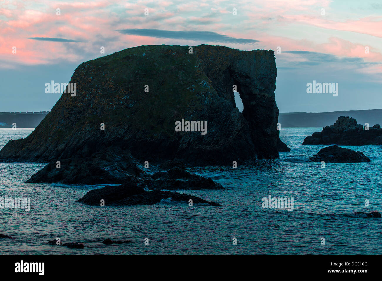 The "Elephant Rock" at Ballintoy Point, Ballintoy Harbour County Antrim ...