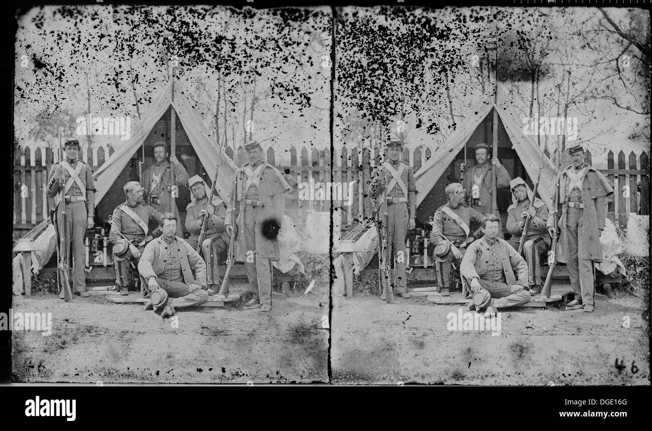 A photograph showing a group of soldiers from the 7th Infantry, part of ...