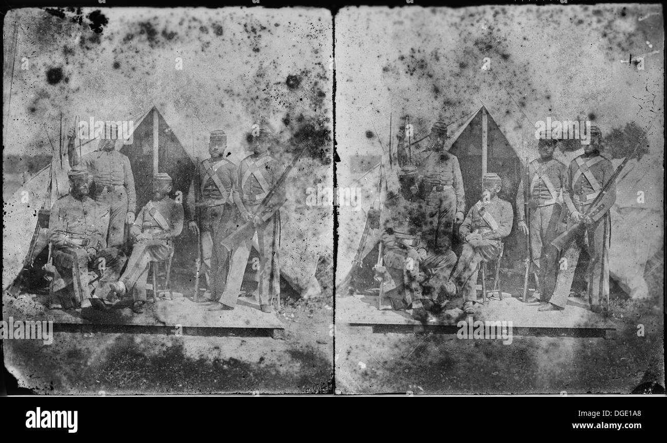 A historical photograph shows a group of soldiers from the 7th Infantry ...
