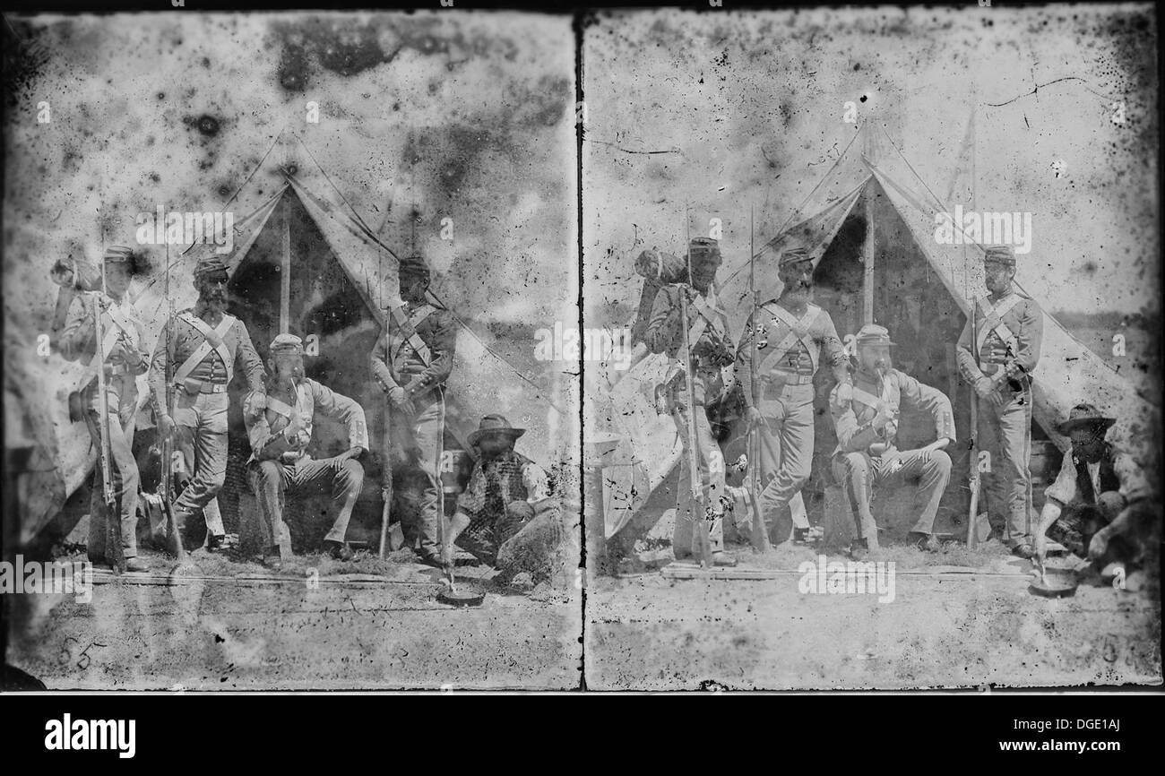 A photograph of a group of soldiers from the 7th Infantry, showing them ...