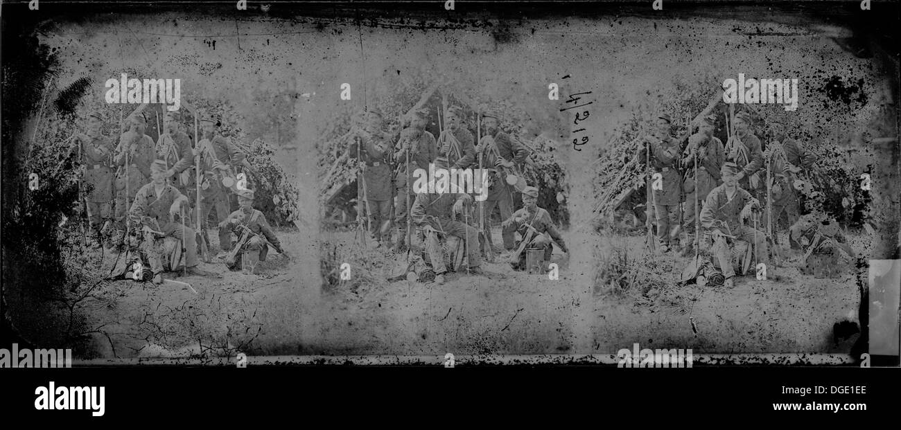 A group of infantry soldiers in formation, demonstrating military ...