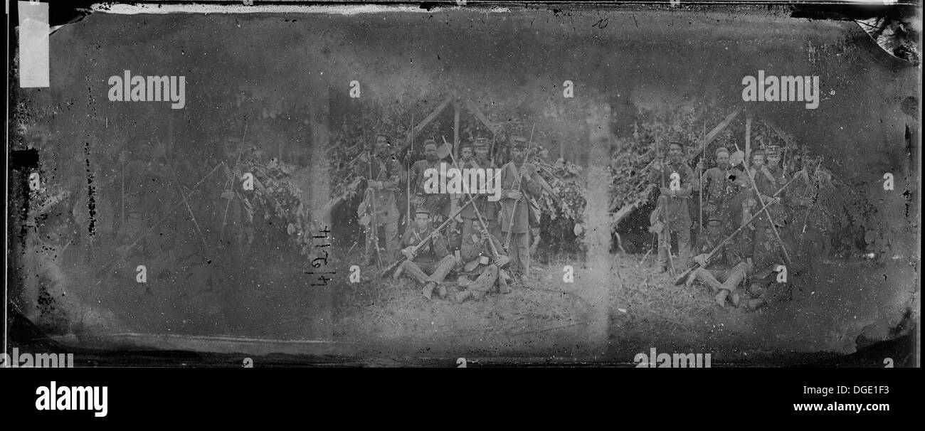 A group of infantry soldiers in formation, likely part of a military ...