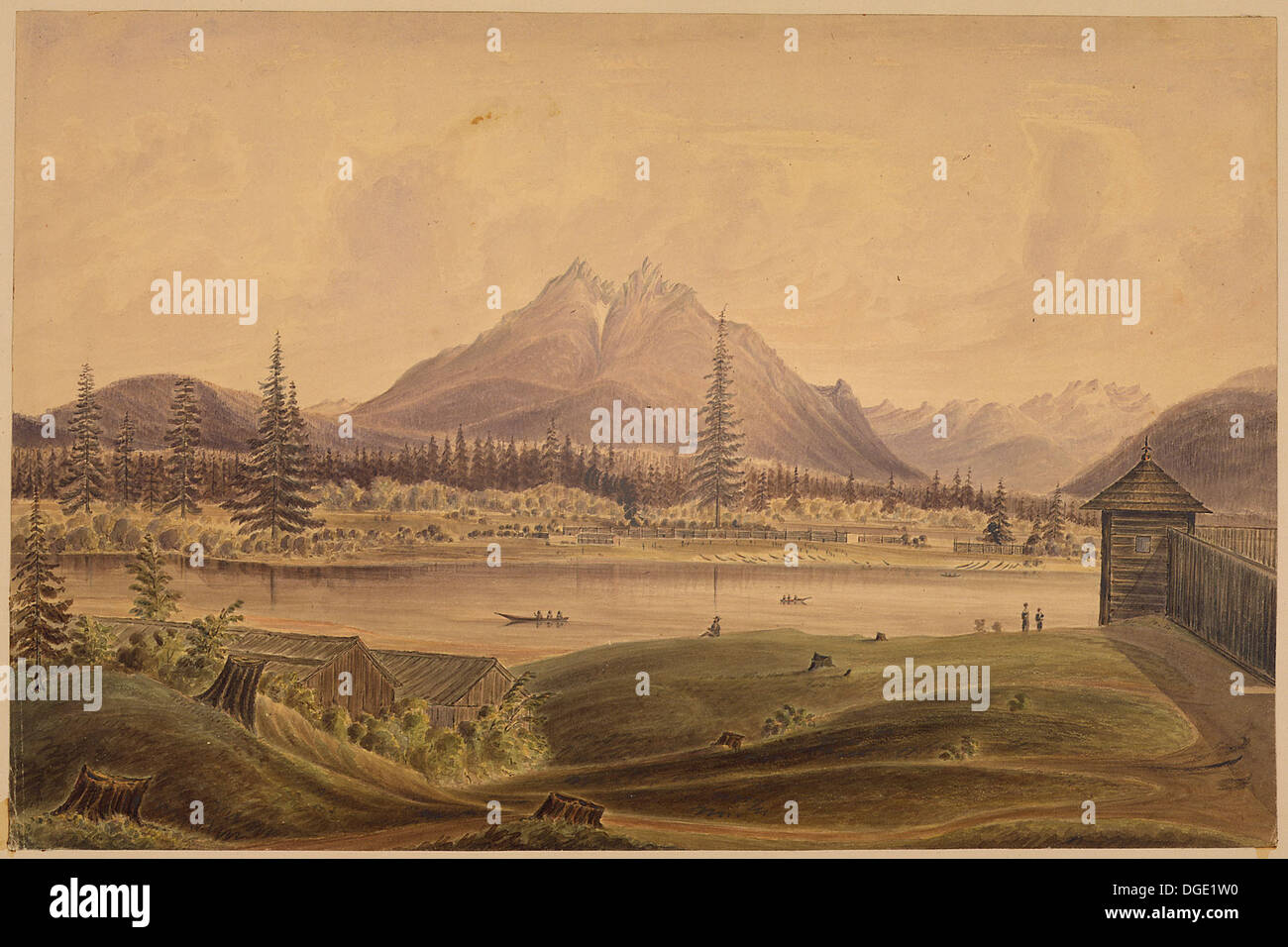 Fort Langley, situated on the left bank of the Fraser River, was an ...