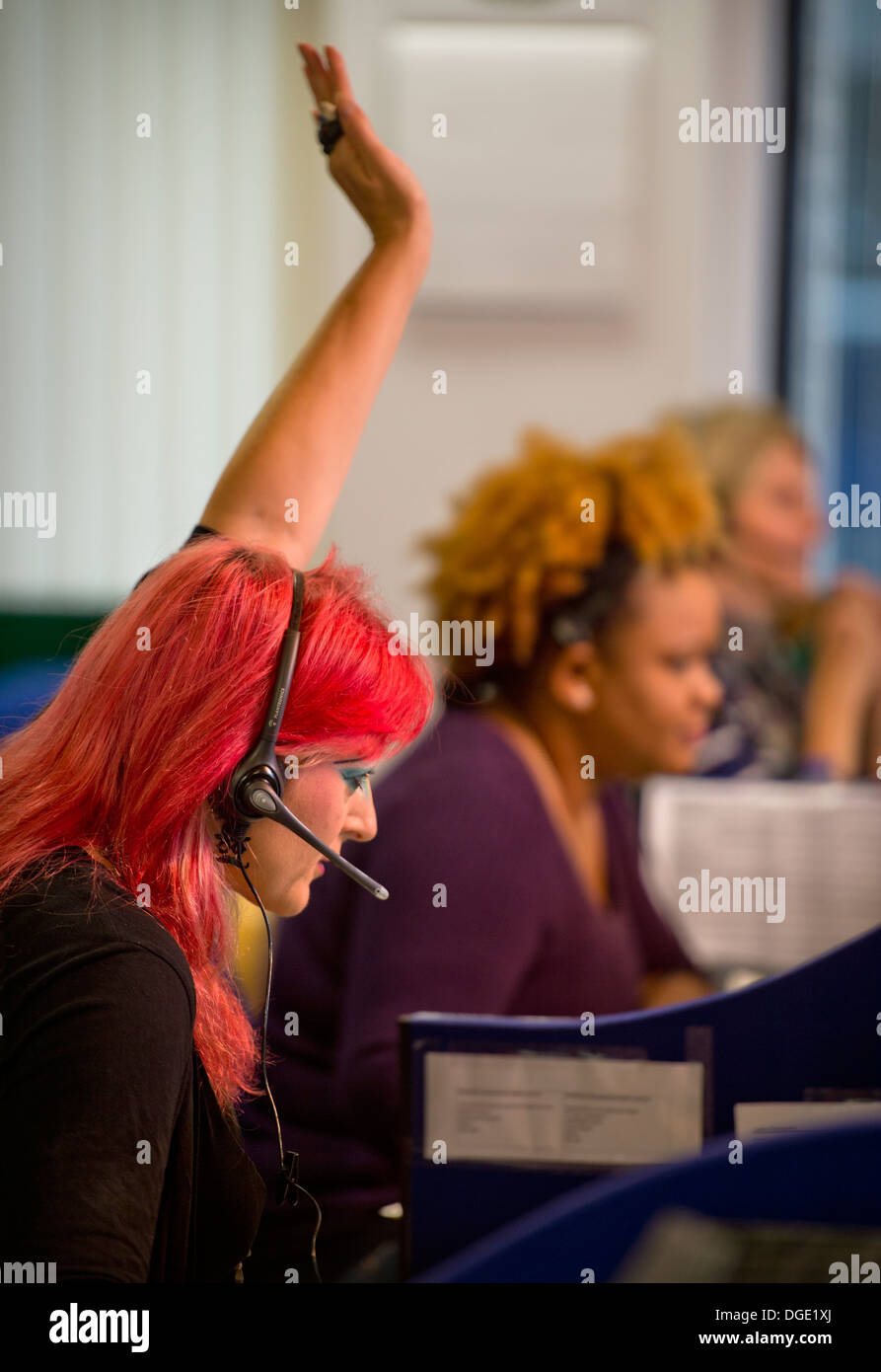 Telephone operators hand hi-res stock photography and images - Alamy