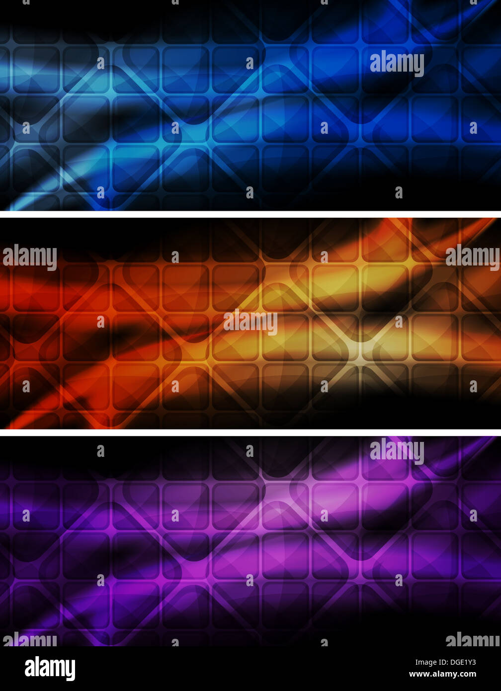 Dark banners with square texture. Eps 10 vector Stock Photo - Alamy