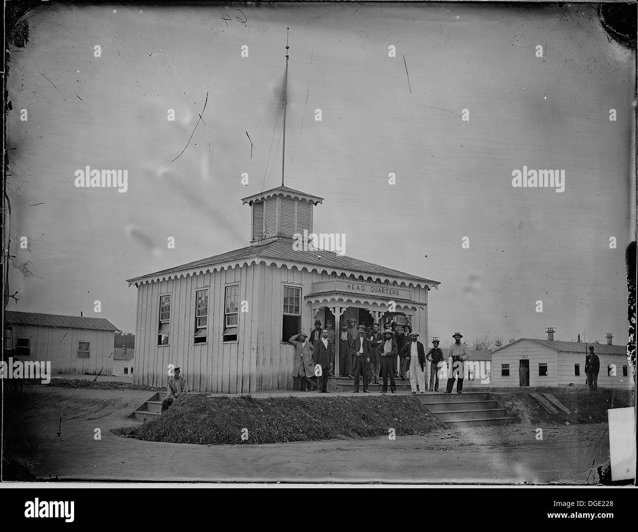 The image captures the headquarters, likely a central command or ...
