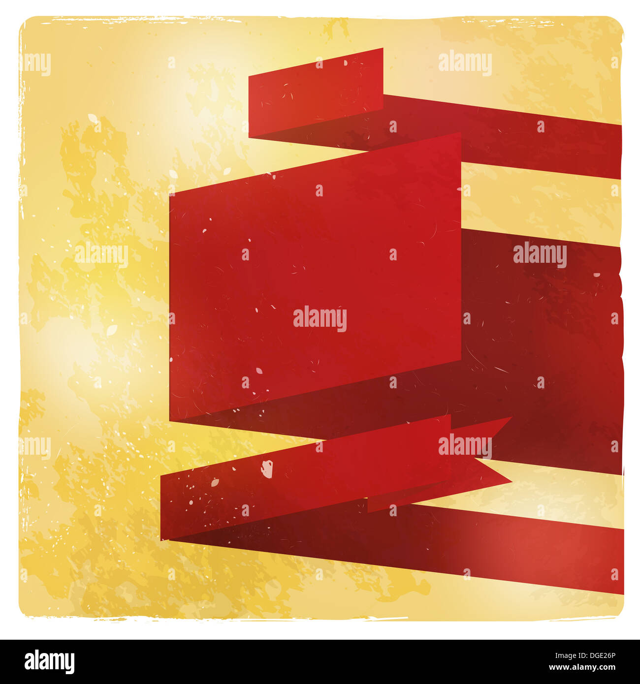 Red Banners on a Retro Style Distressed Background Stock Photo - Alamy