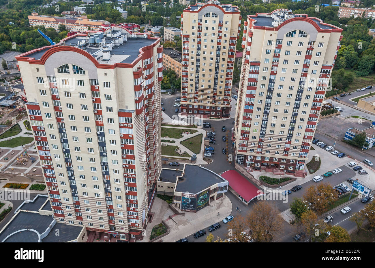 Daylight view from the heights of the city Donetsk, Ukraine Stock Photo ...