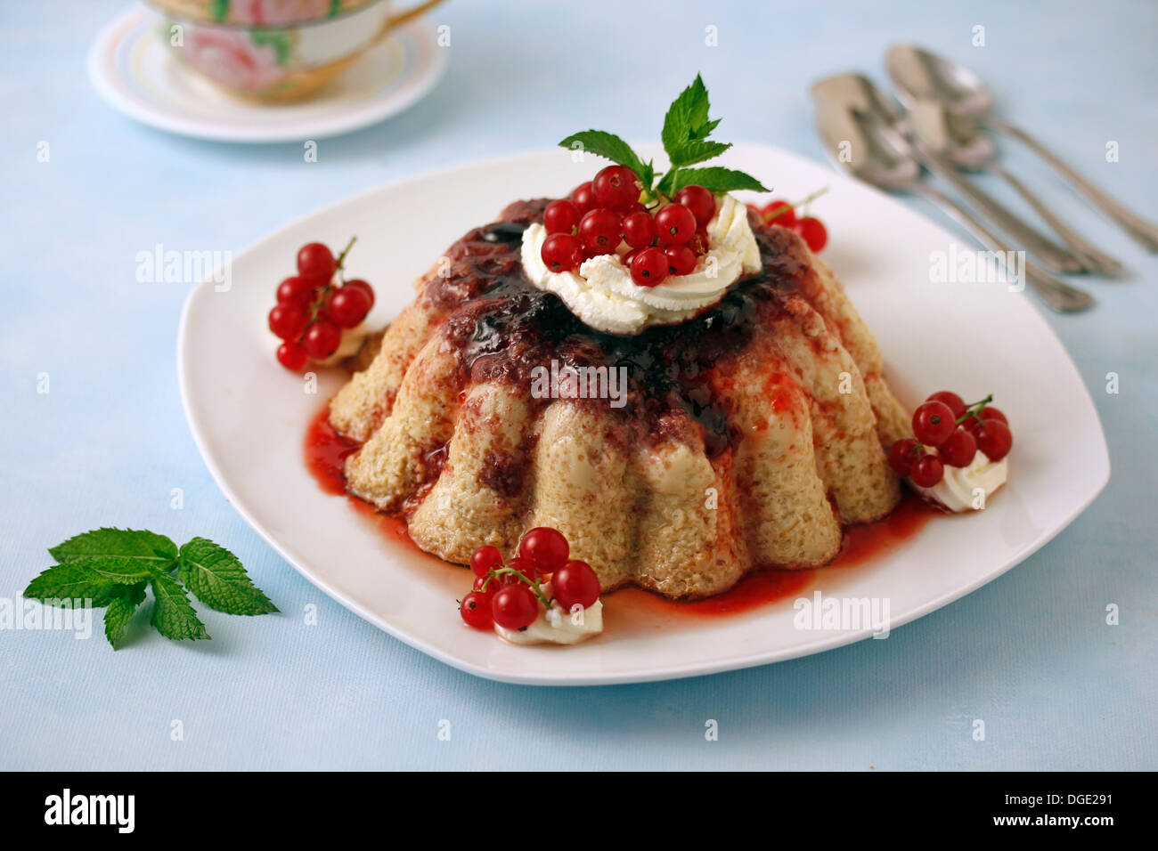 Red currants flan. Recipe available Stock Photo - Alamy