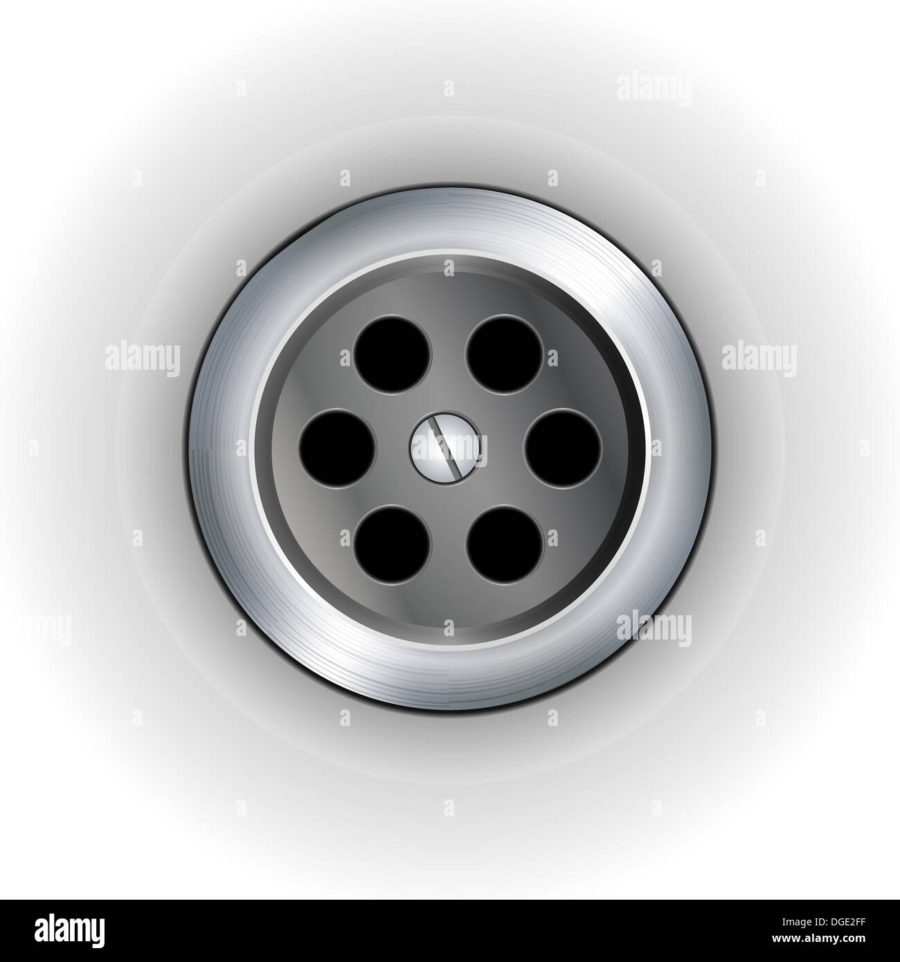 Plug hole illustration Cut Out Stock Images & Pictures - Alamy