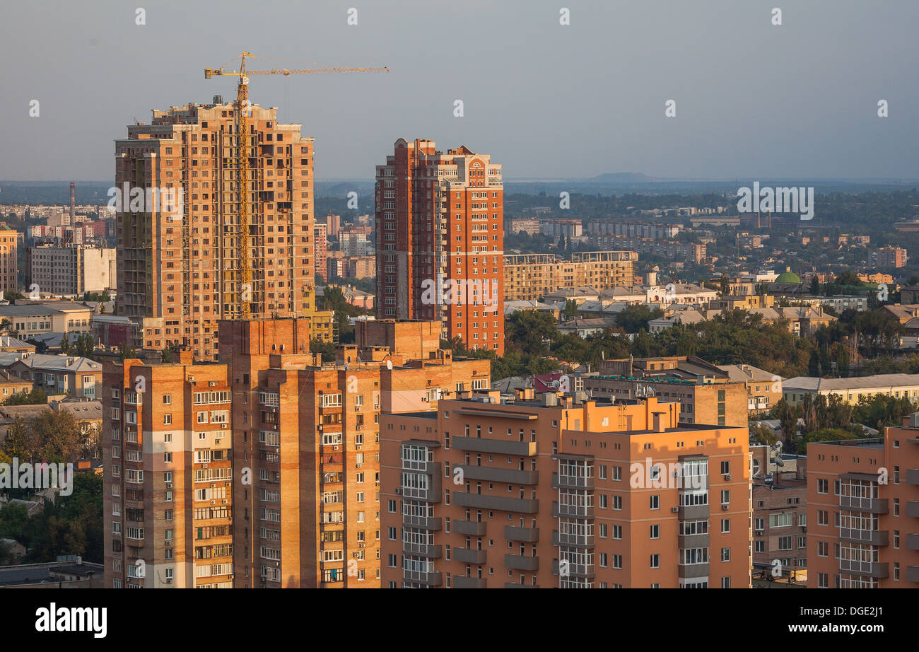 Daylight view from the heights of the city Donetsk, Ukraine Stock Photo ...