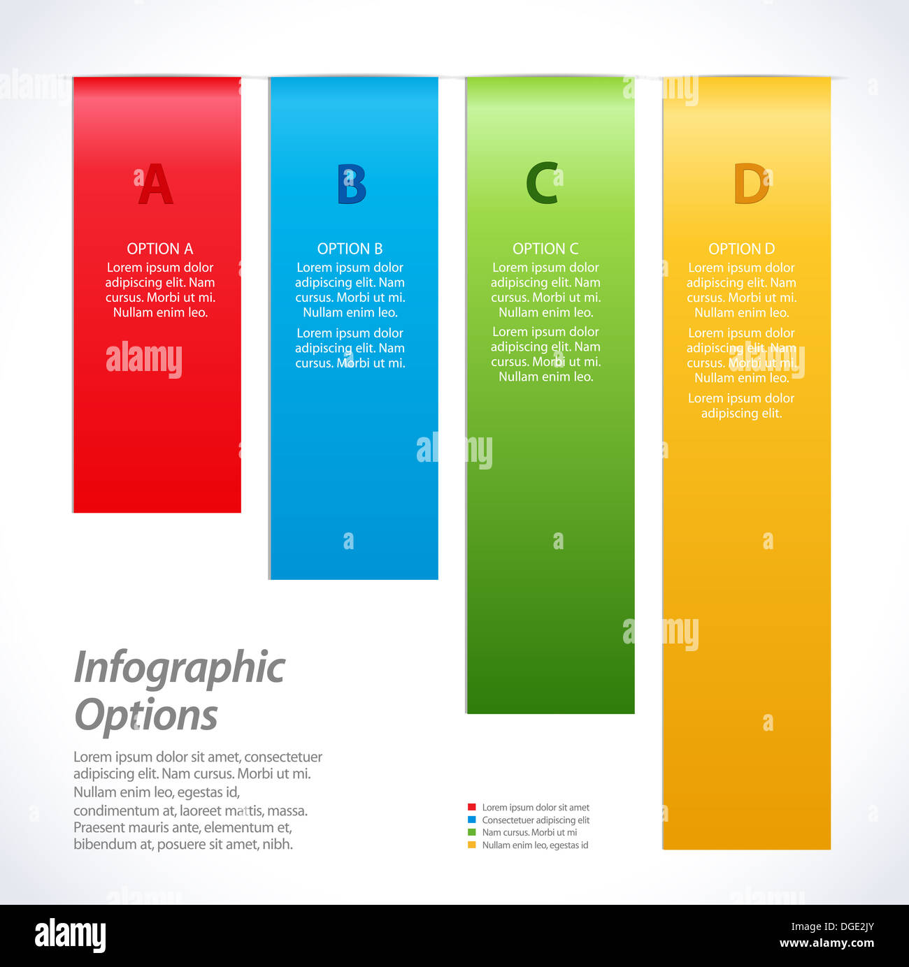 Infographic wth Banners and Sample Text Stock Photo - Alamy