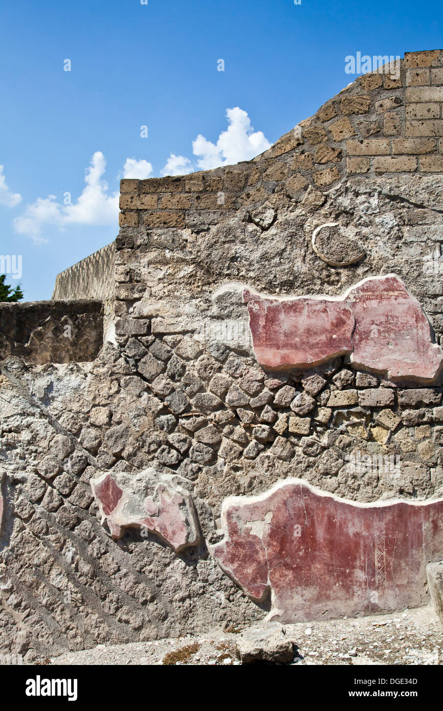Pompei ancient wall Stock Photo - Alamy