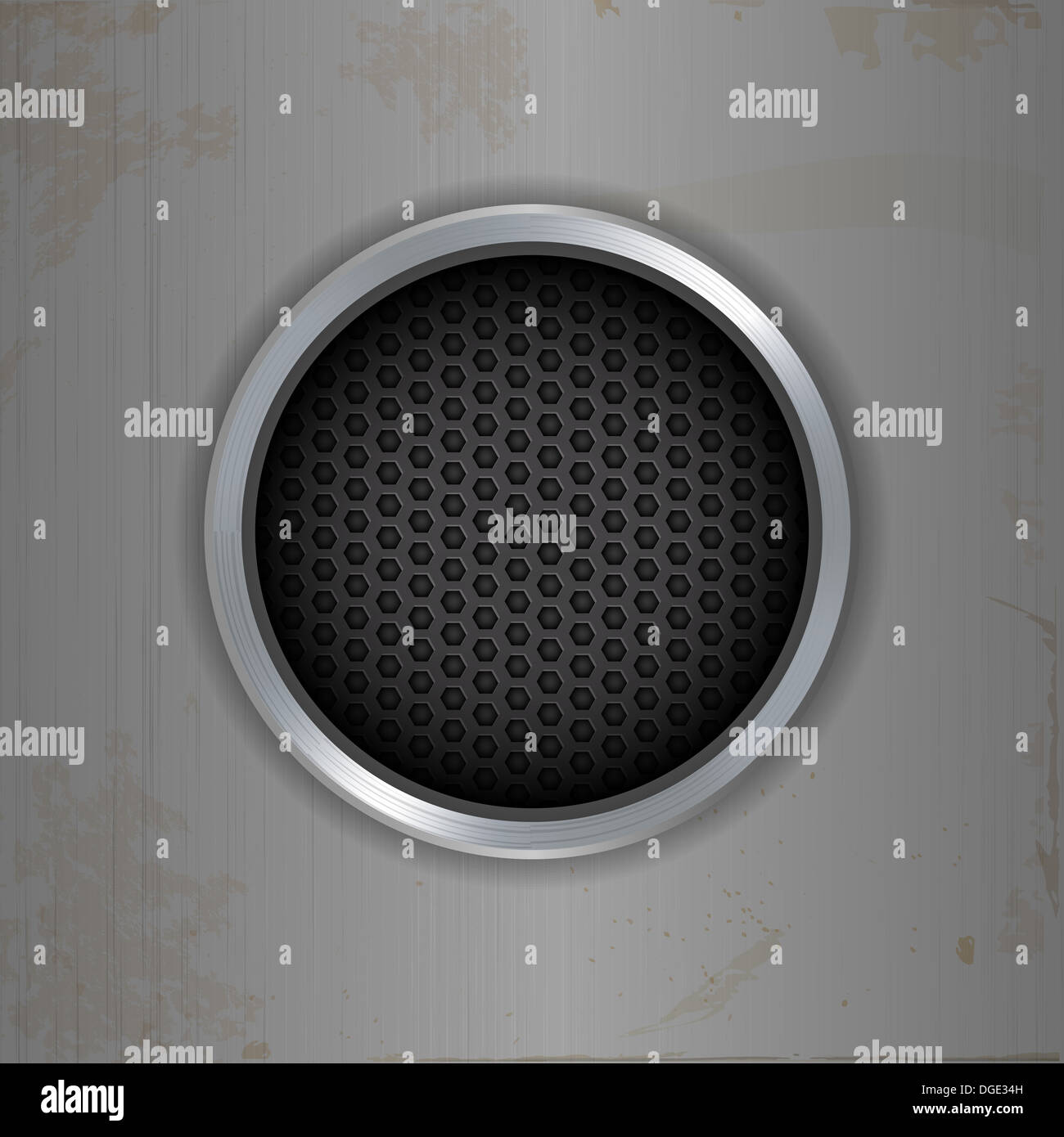 Mesh circular border on a brushed metallic background Stock Photo - Alamy