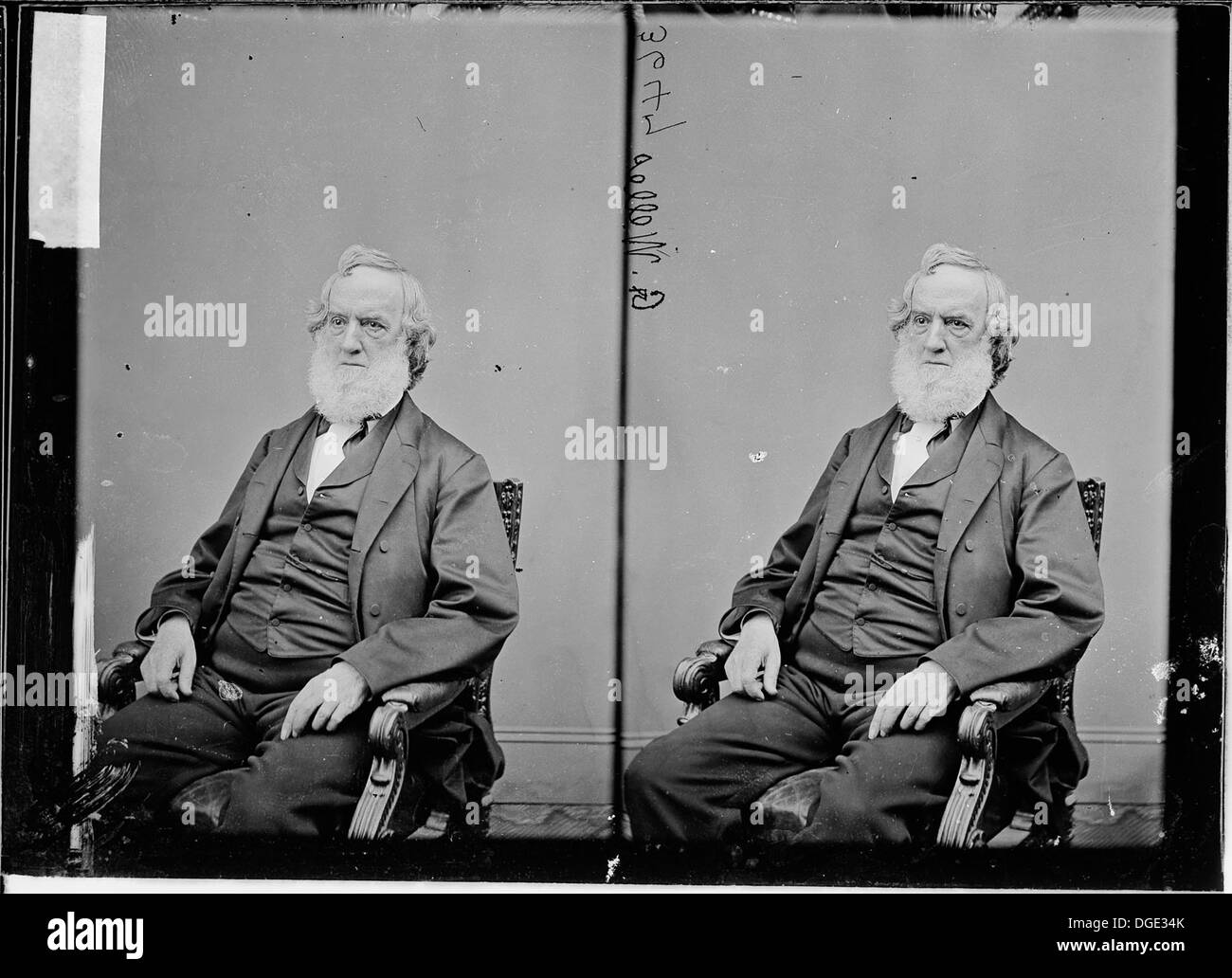 A portrait of Hon. Gideon Welles, a prominent figure from Connecticut ...