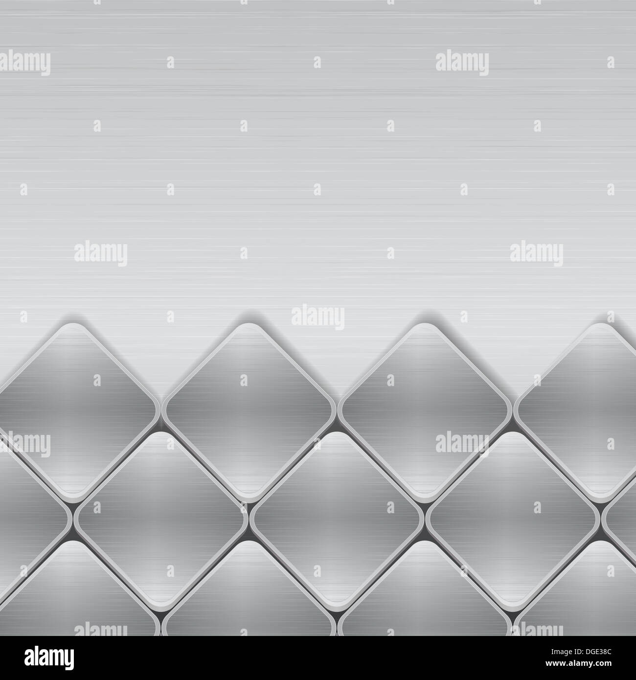 Brushed Metal Mosaic Tiles on a metallic background Stock Photo - Alamy