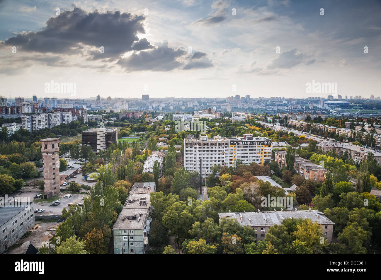 Daylight view from the heights of the city Donetsk, Ukraine Stock Photo ...