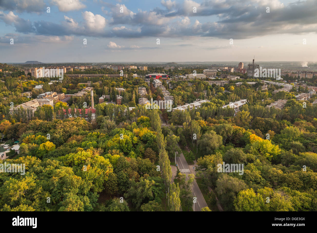 Daylight view from the heights of the city Donetsk, Ukraine Stock Photo ...