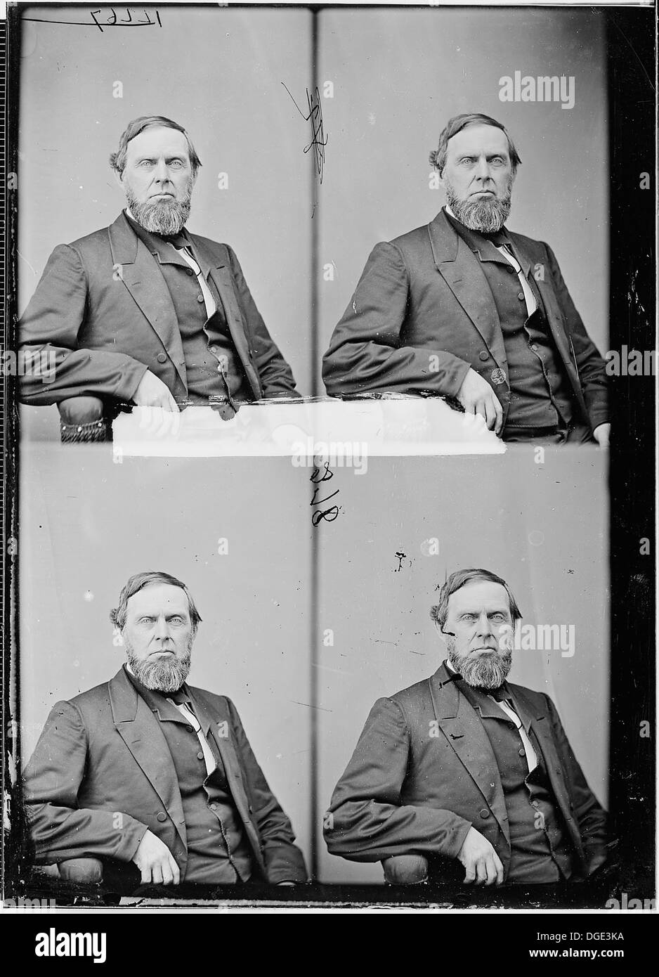 This photograph features Honorable James Harlan, a prominent political ...