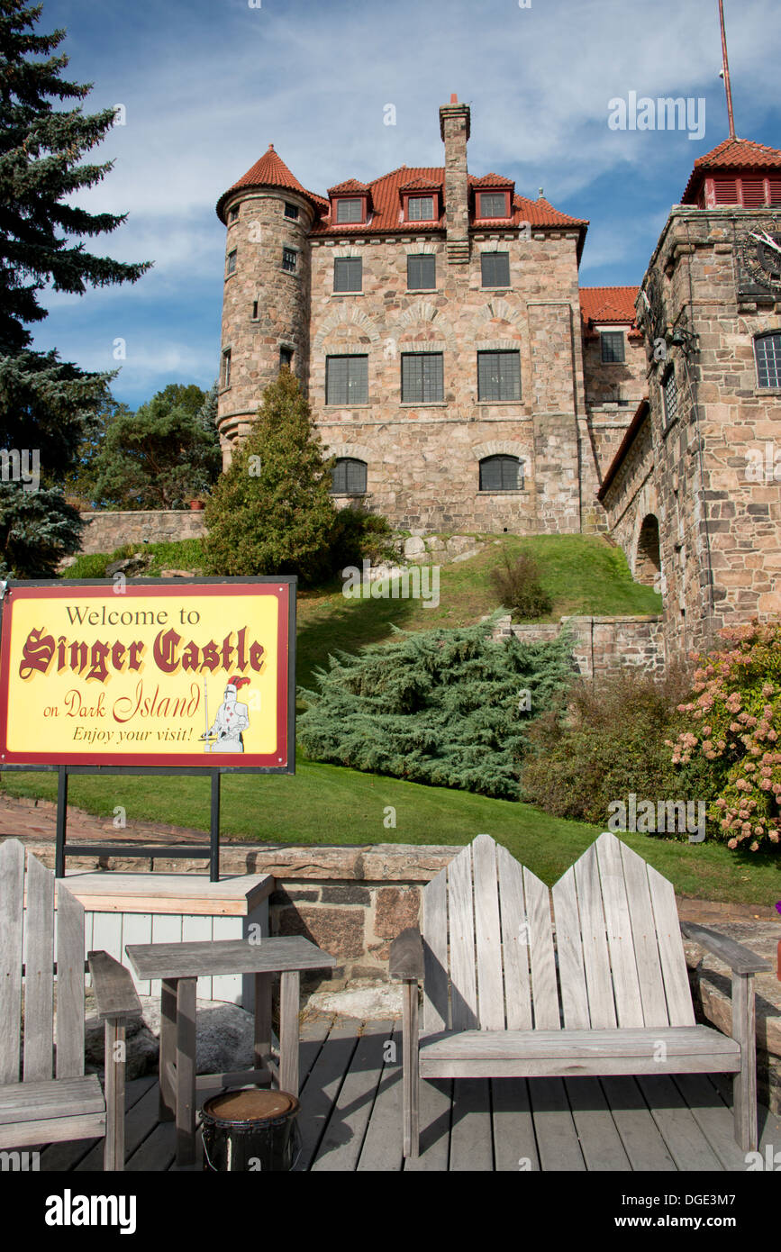 New York, St. Lawrence Seaway, Thousand Islands. Historic Singer Castle ...