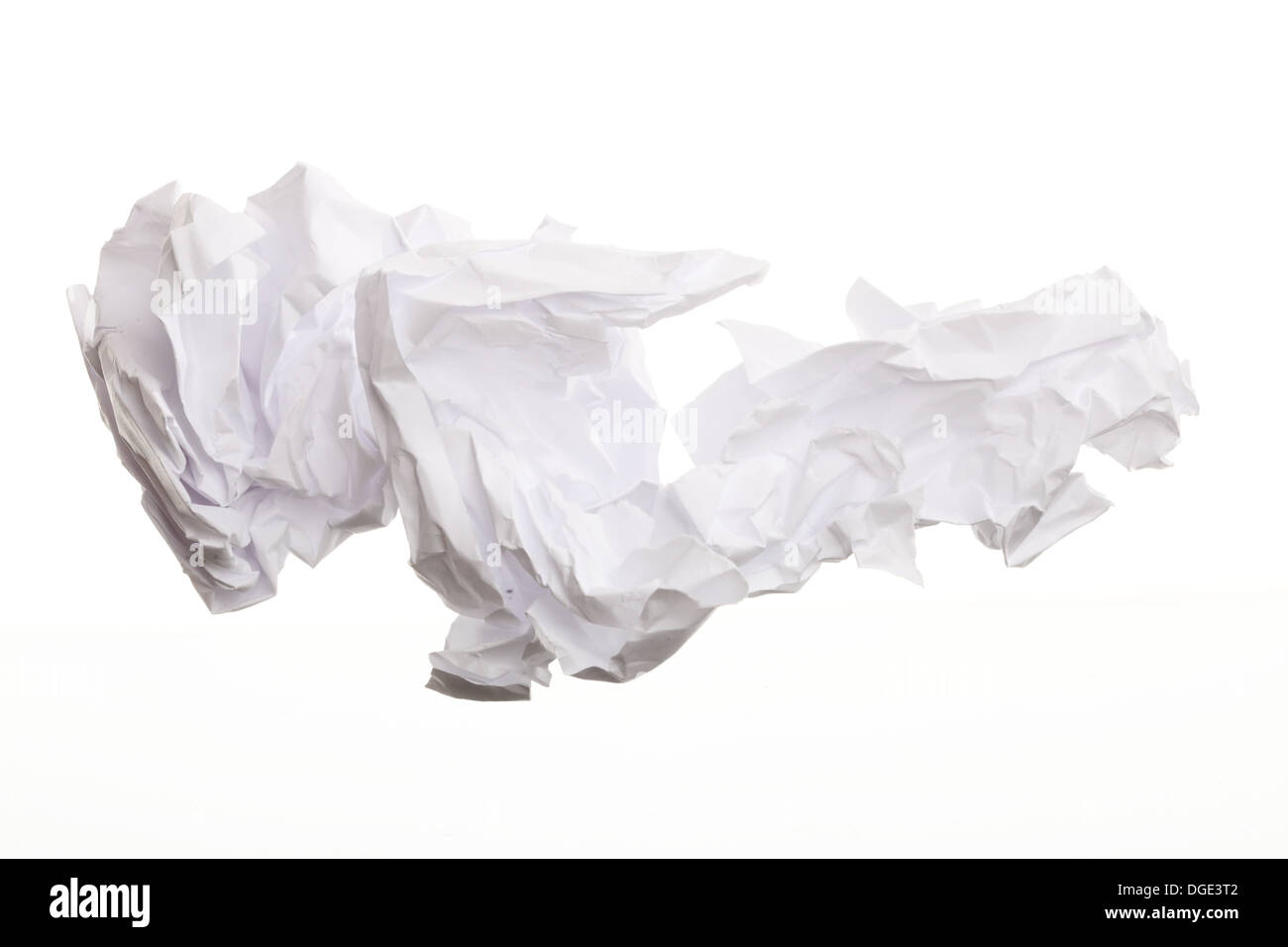 Crumpled paper isolated on white background Stock Photo - Alamy
