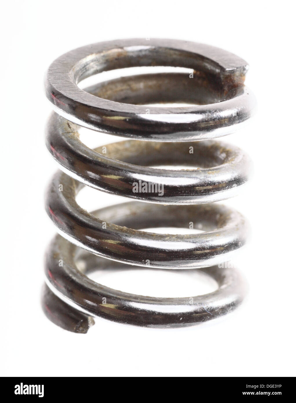 Metal steel industrial coil spring isolated on white Stock Photo - Alamy
