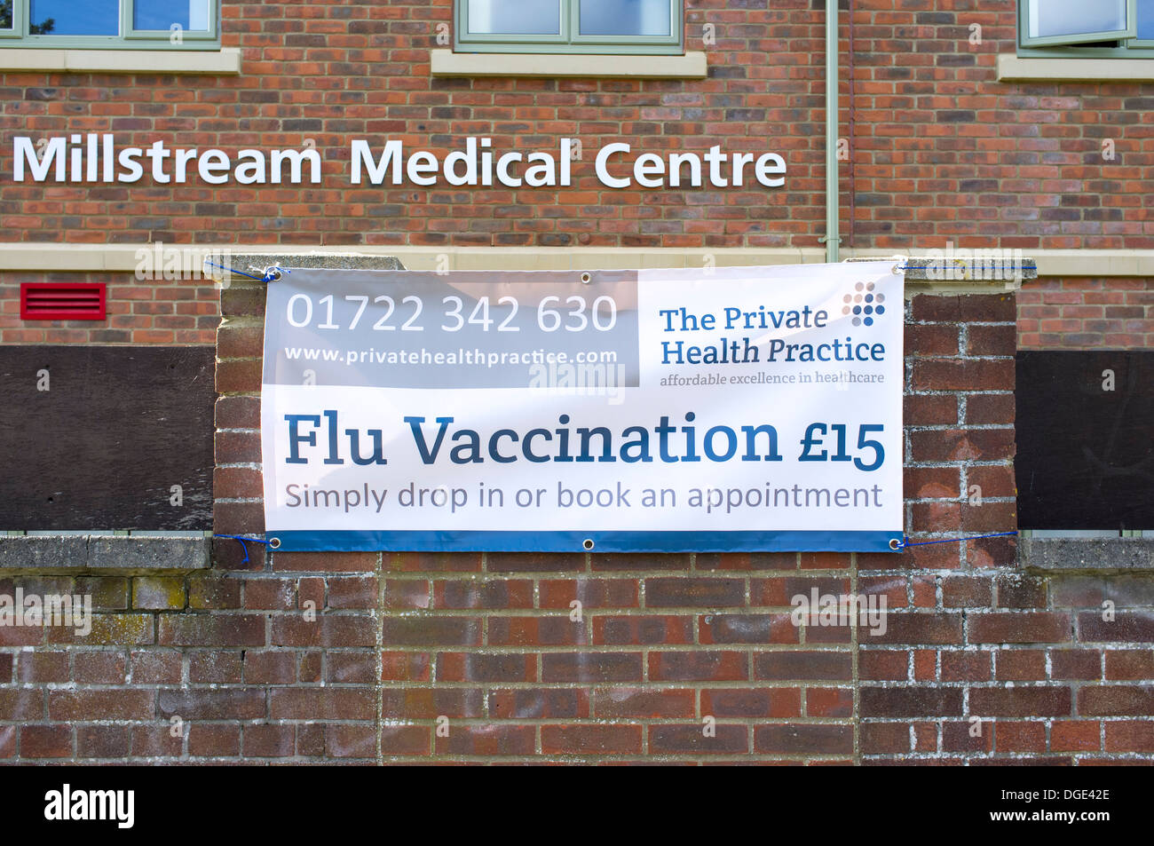 Flu vaccination poster Stock Photo - Alamy