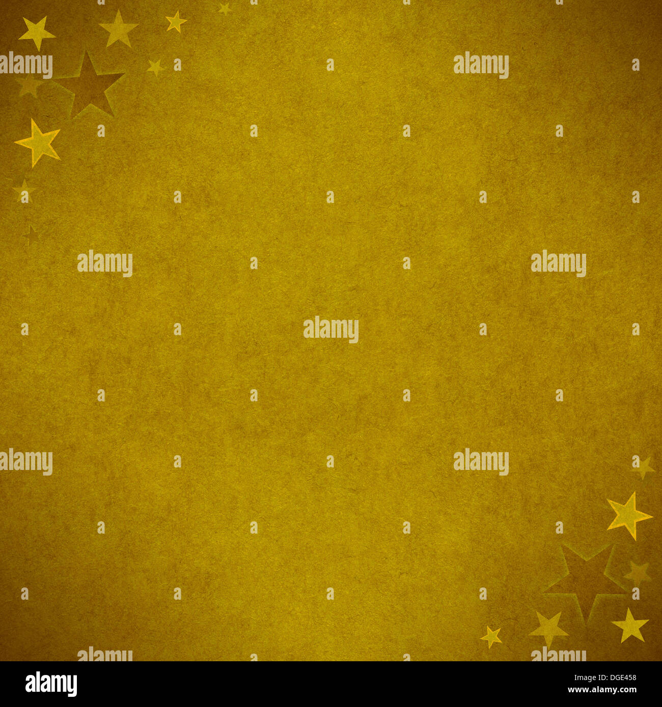 yellow paper background or golden texture with stars pattern in corners ...