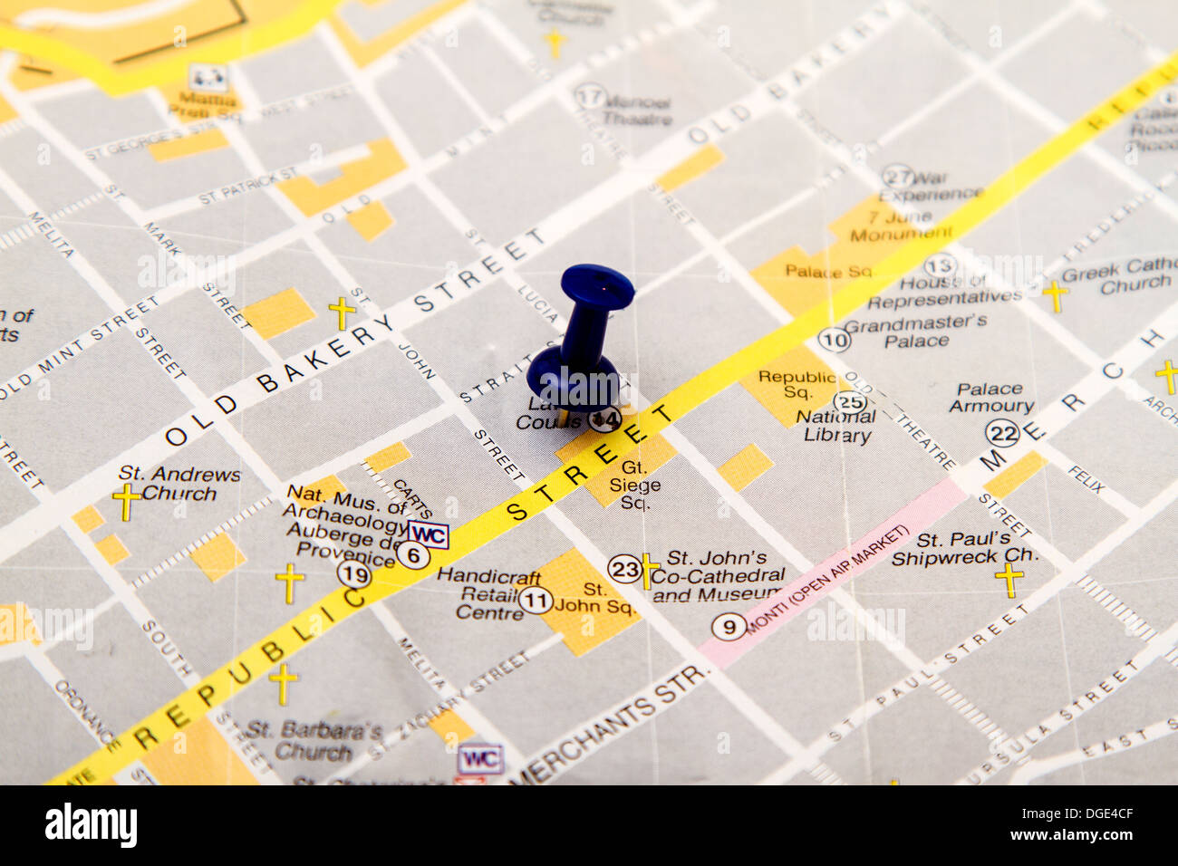 Map of valletta hi-res stock photography and images - Alamy