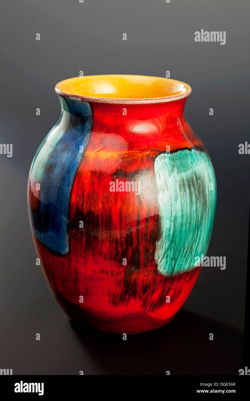 Volcano design vase by Poole pottery Stock Photo - Alamy