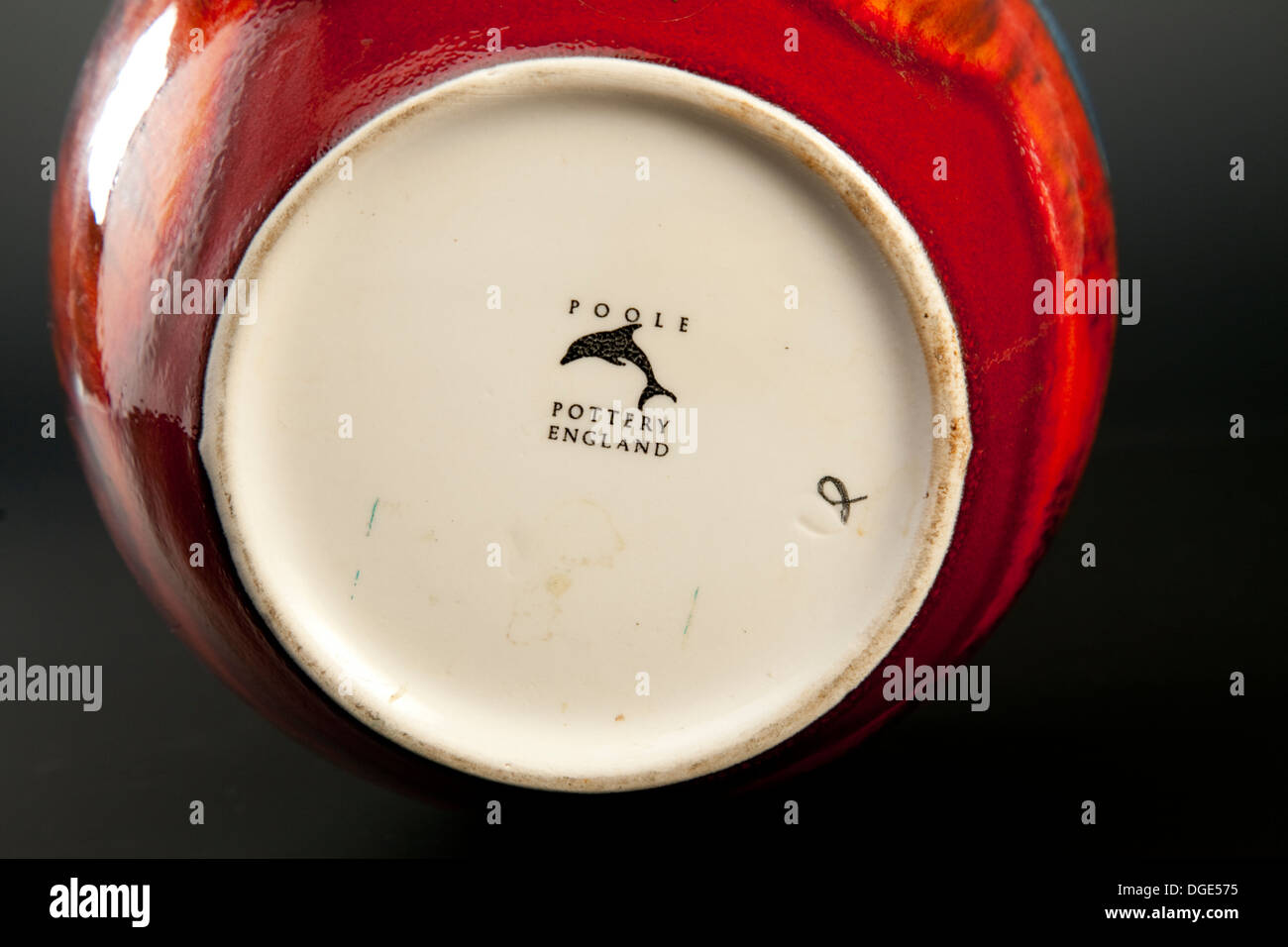 Volcano design vase by Poole pottery Stock Photo - Alamy