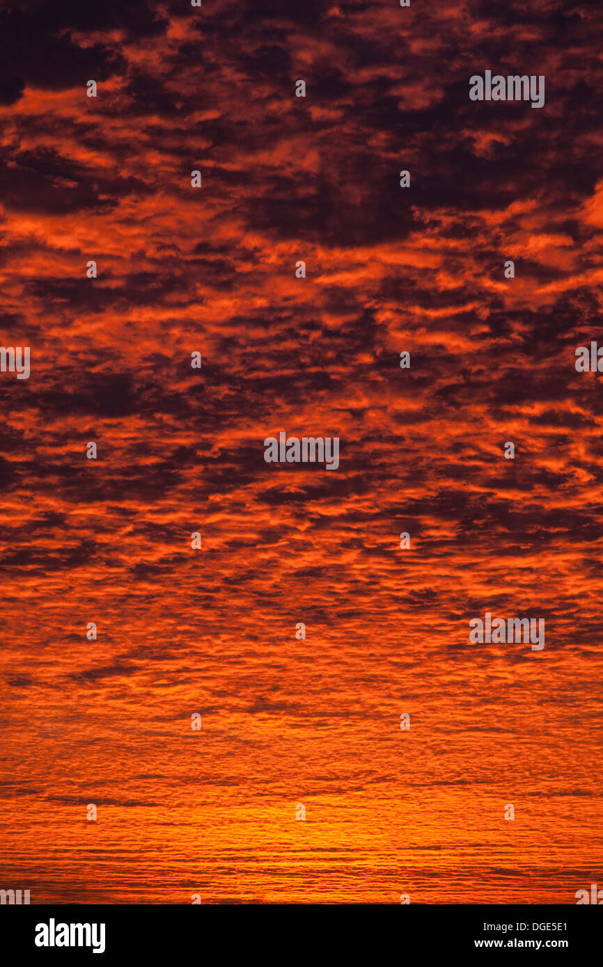 Incredible sunrise or sunset sky with clouds. dawn background ...