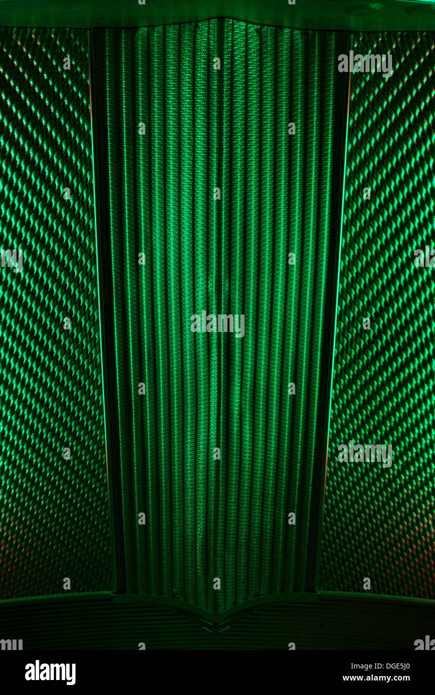 Green Jukebox speaker cover Stock Photo - Alamy
