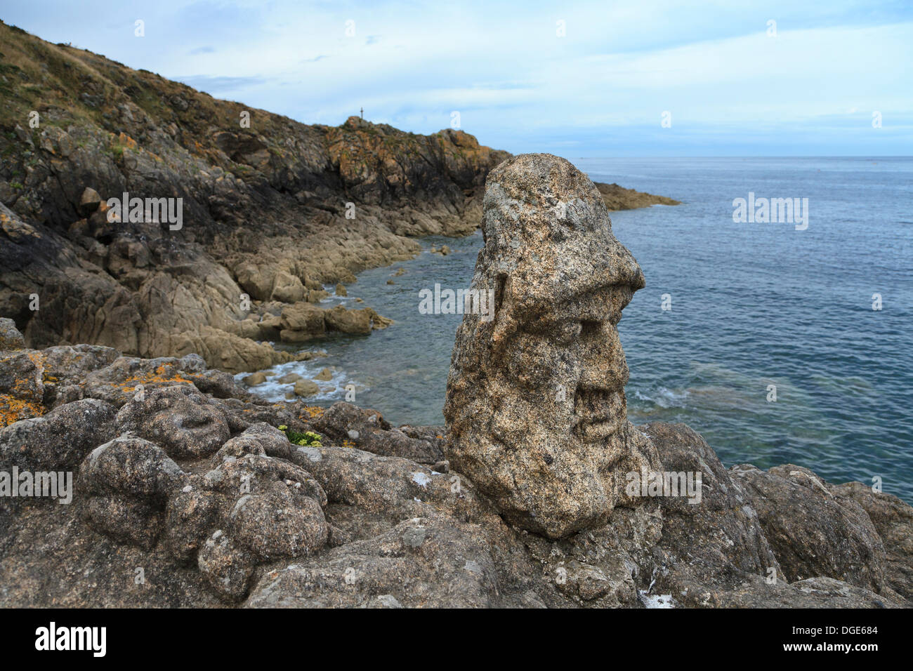 Les Roches Sculptés, Rothéneuf, Brittany, France Stock Photo - Alamy