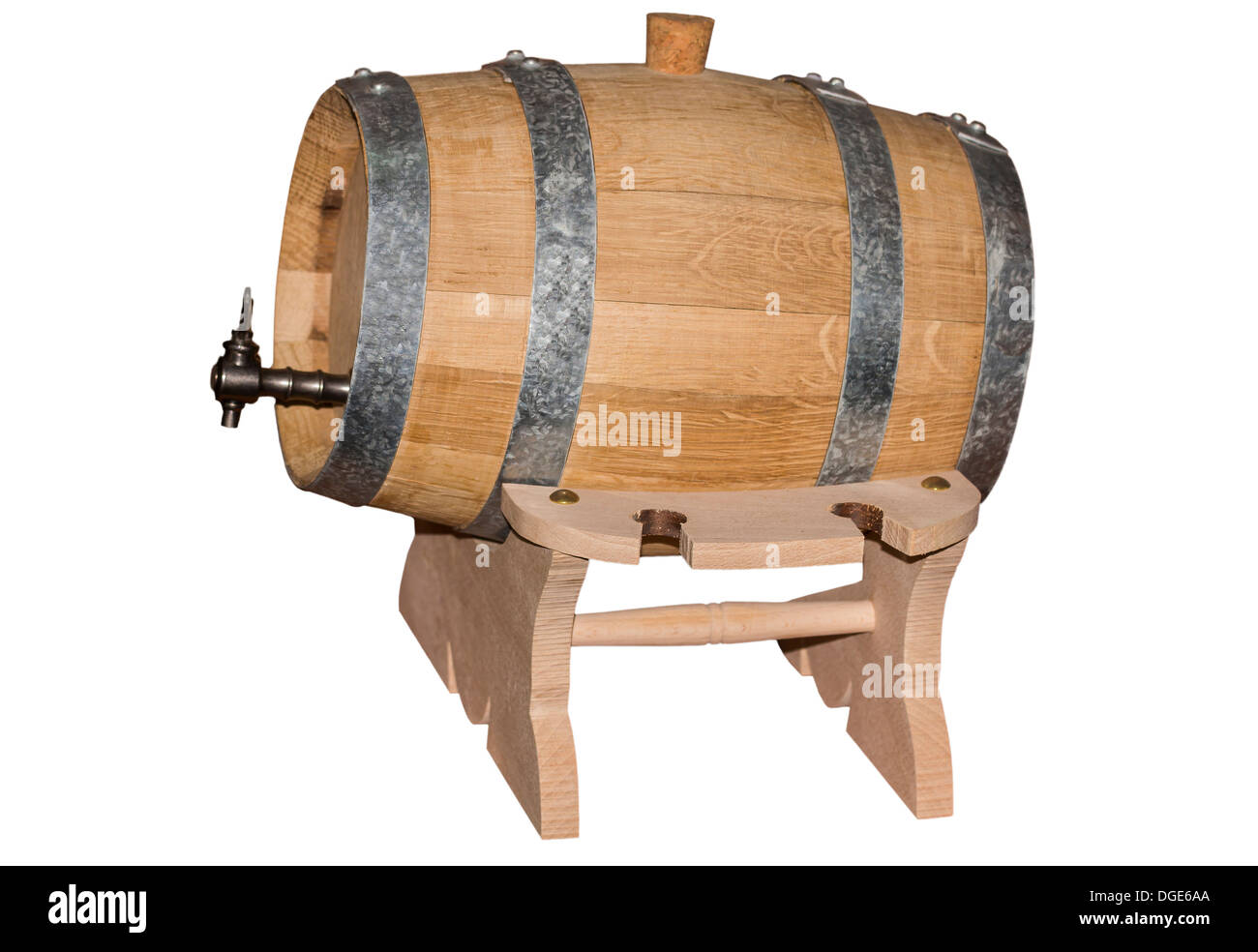 wine barrel on white background Stock Photo - Alamy
