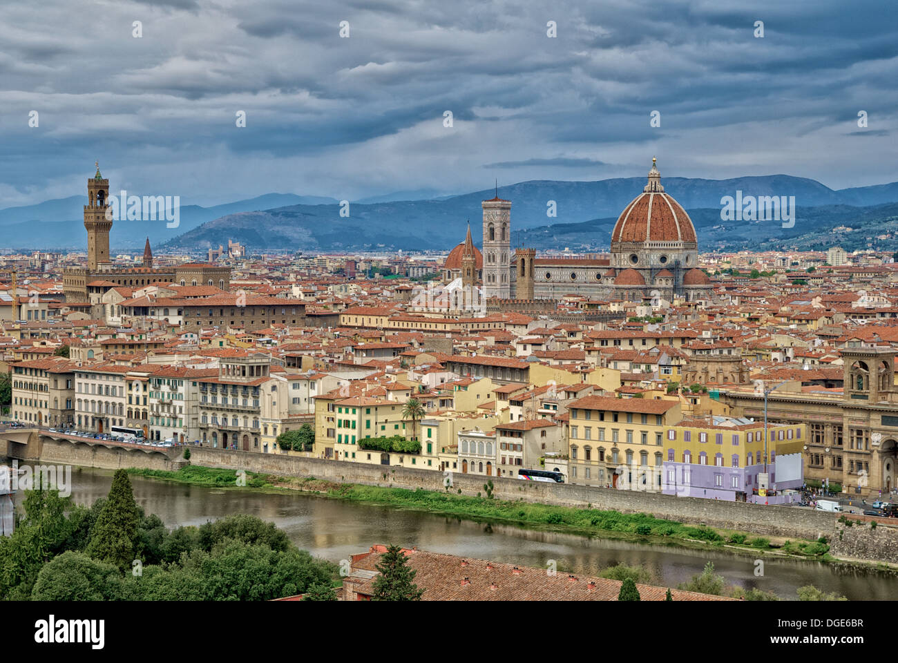 Florence riverside view hi-res stock photography and images - Alamy