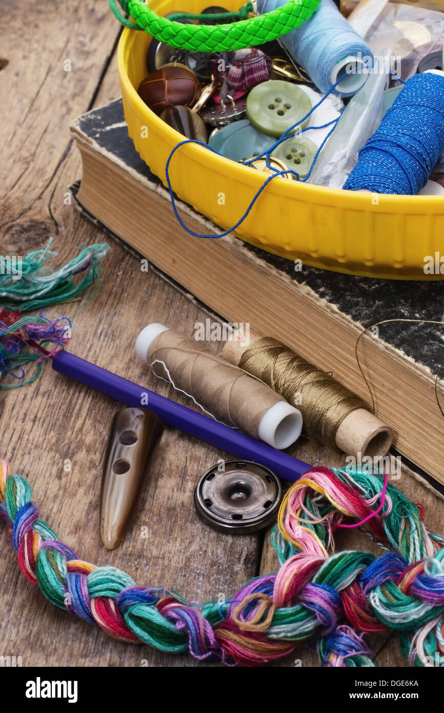 handmade and instruments of repairman clothing Stock Photo - Alamy