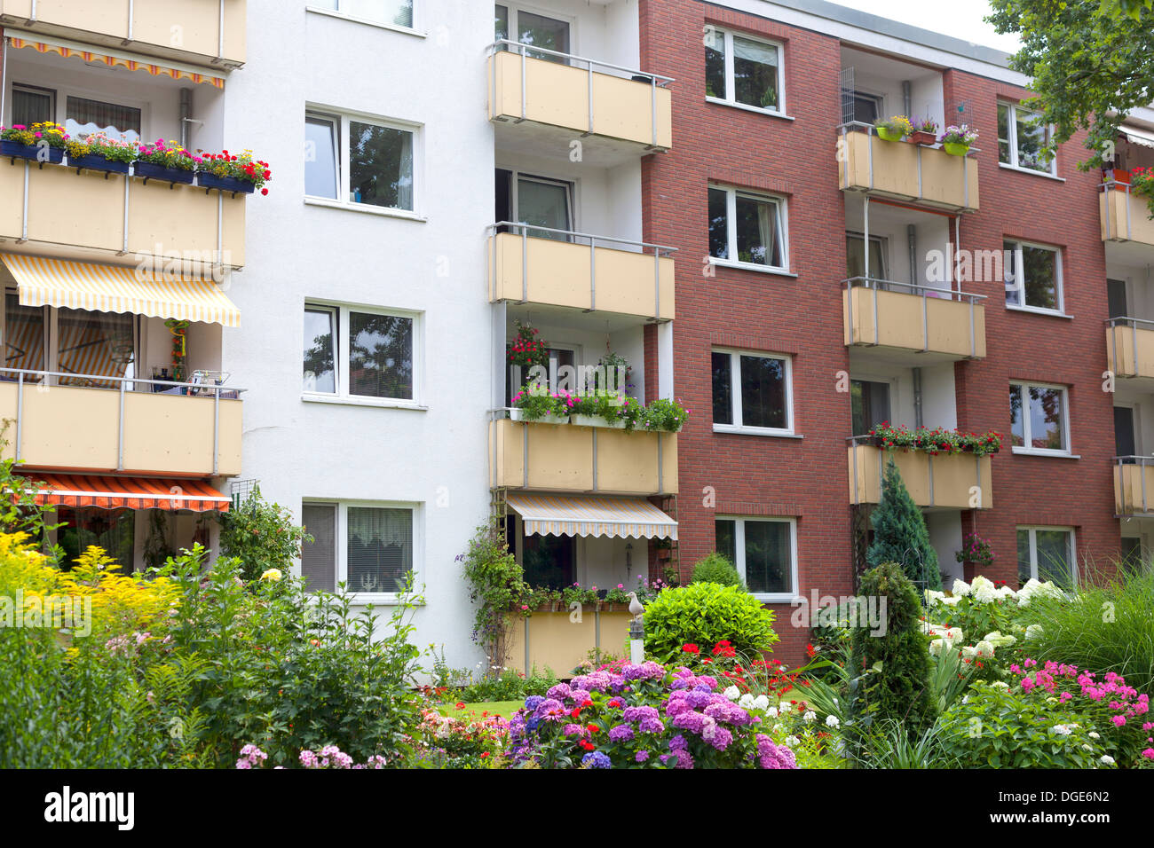 facade of apartment buildings Stock Photo - Alamy