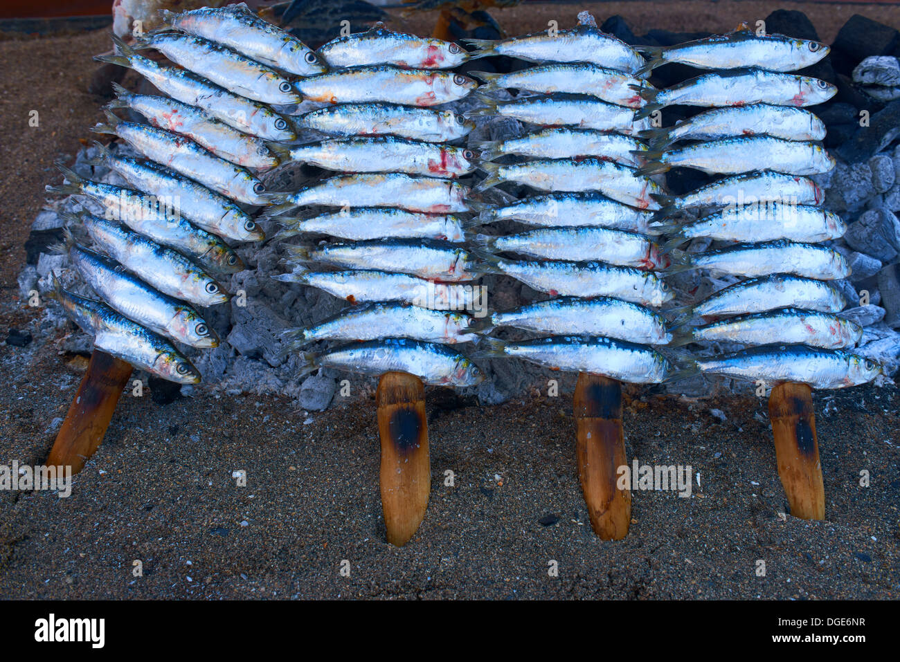 Benalmadena, Grilled sardines, Espeto de Sardinas, Malaga. Andalusia ...