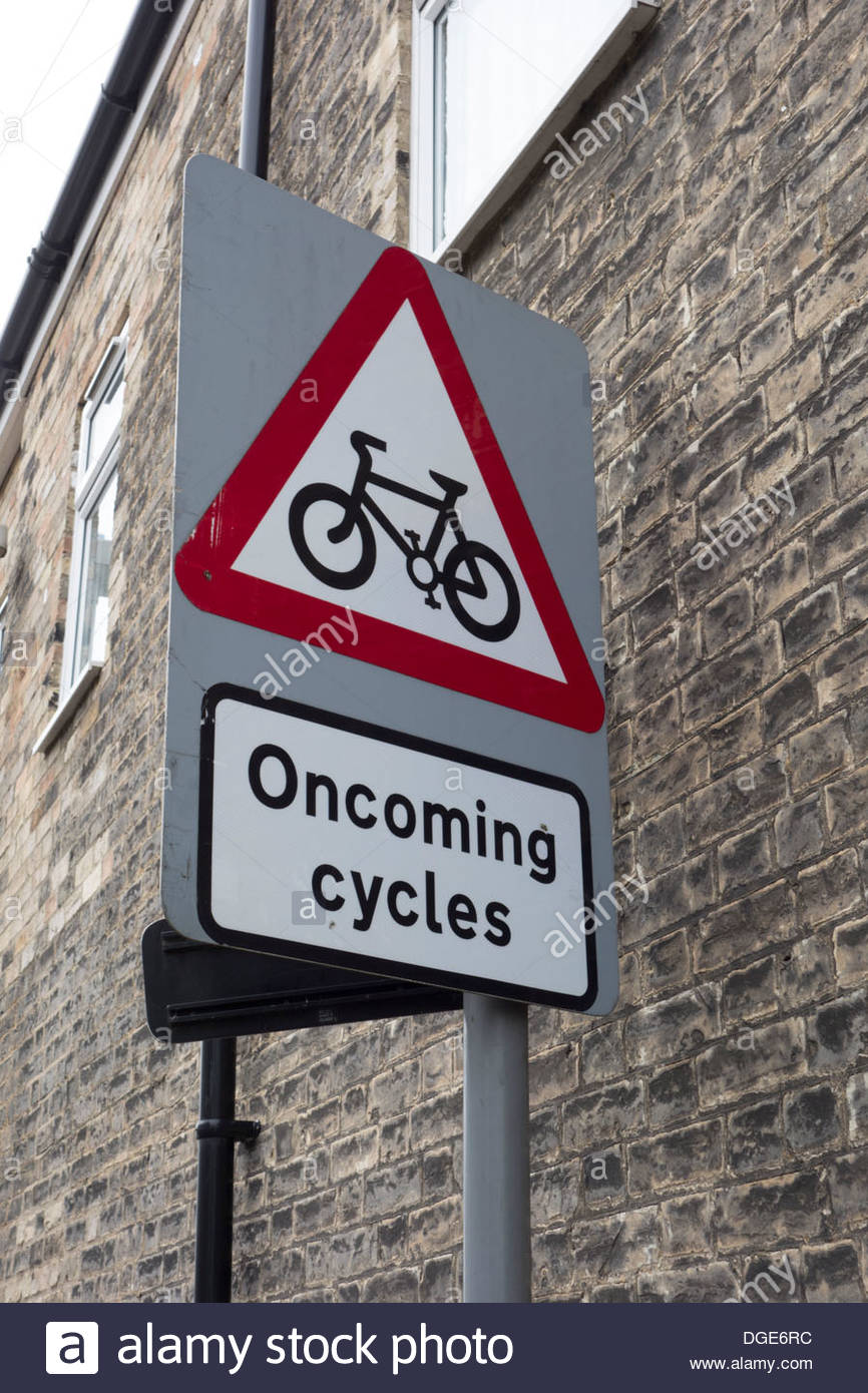 Bike Warning Sign High Resolution Stock Photography and Images - Alamy