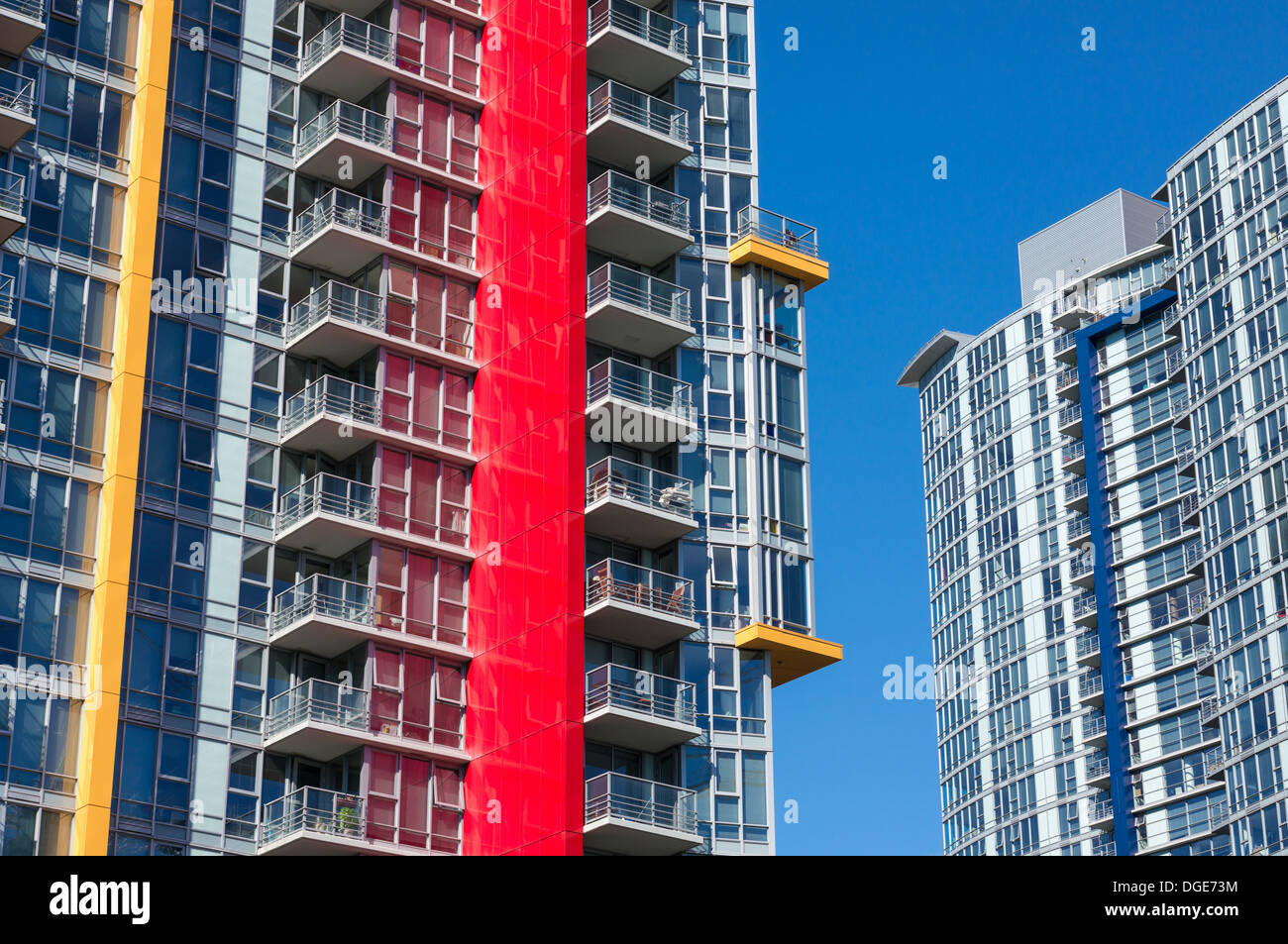 Modern apartment buildings in Vancouver British Columbia, Canada Stock ...