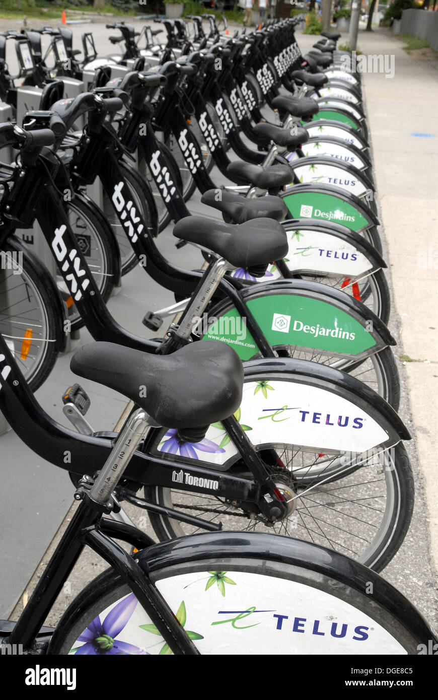 Rental bicycles, Toronto, Canada Stock Photo - Alamy