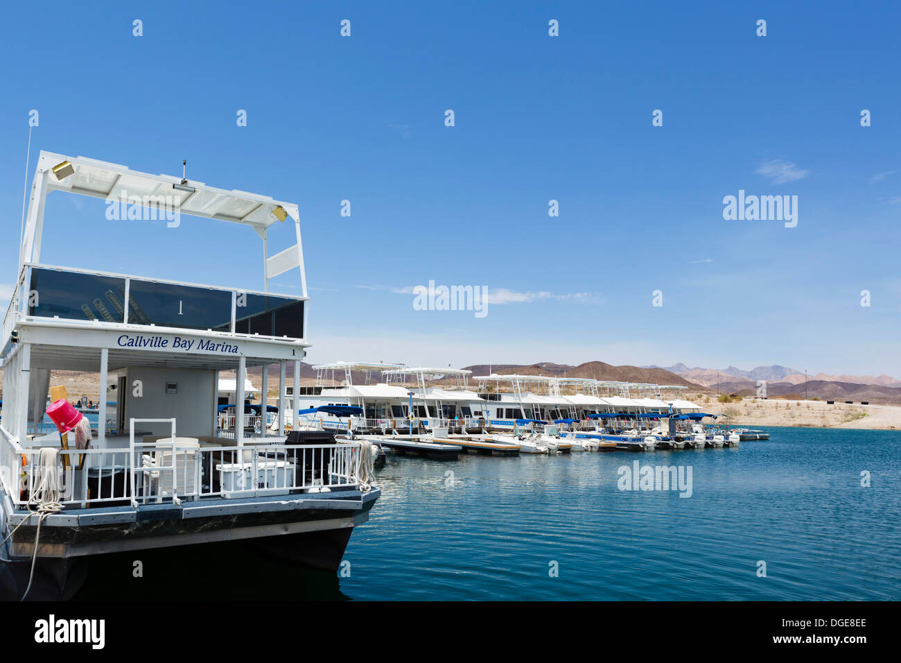 Tour boats and houseboats in Callville Bay Resort and Marina, Lake Mead ...