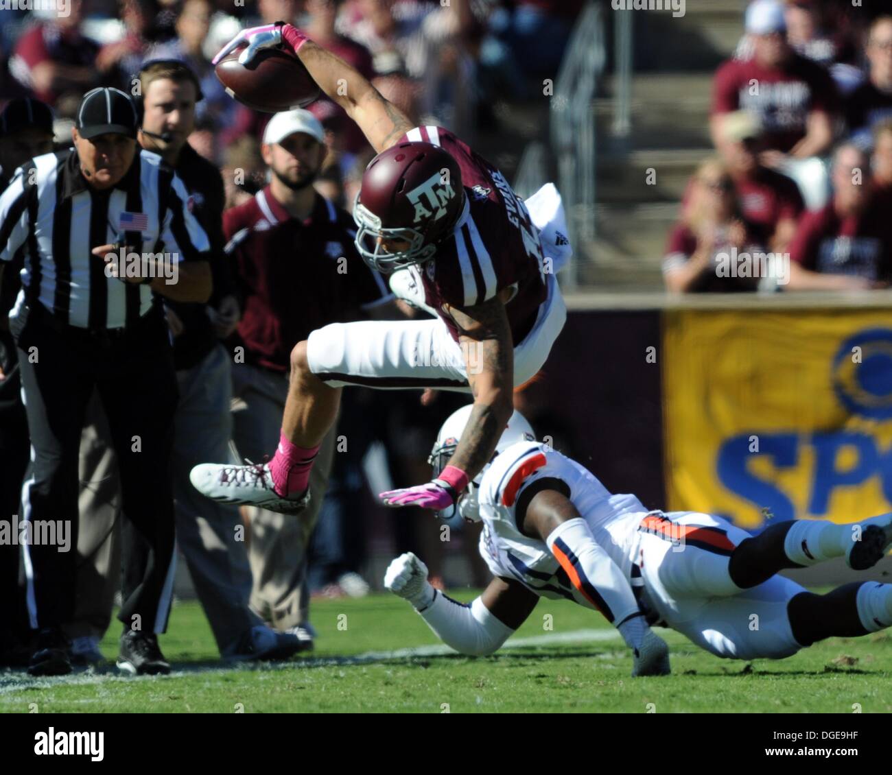 College Station, Texas. 19th Oct, 2013. Mike Evans #13 of the Texas A&M ...