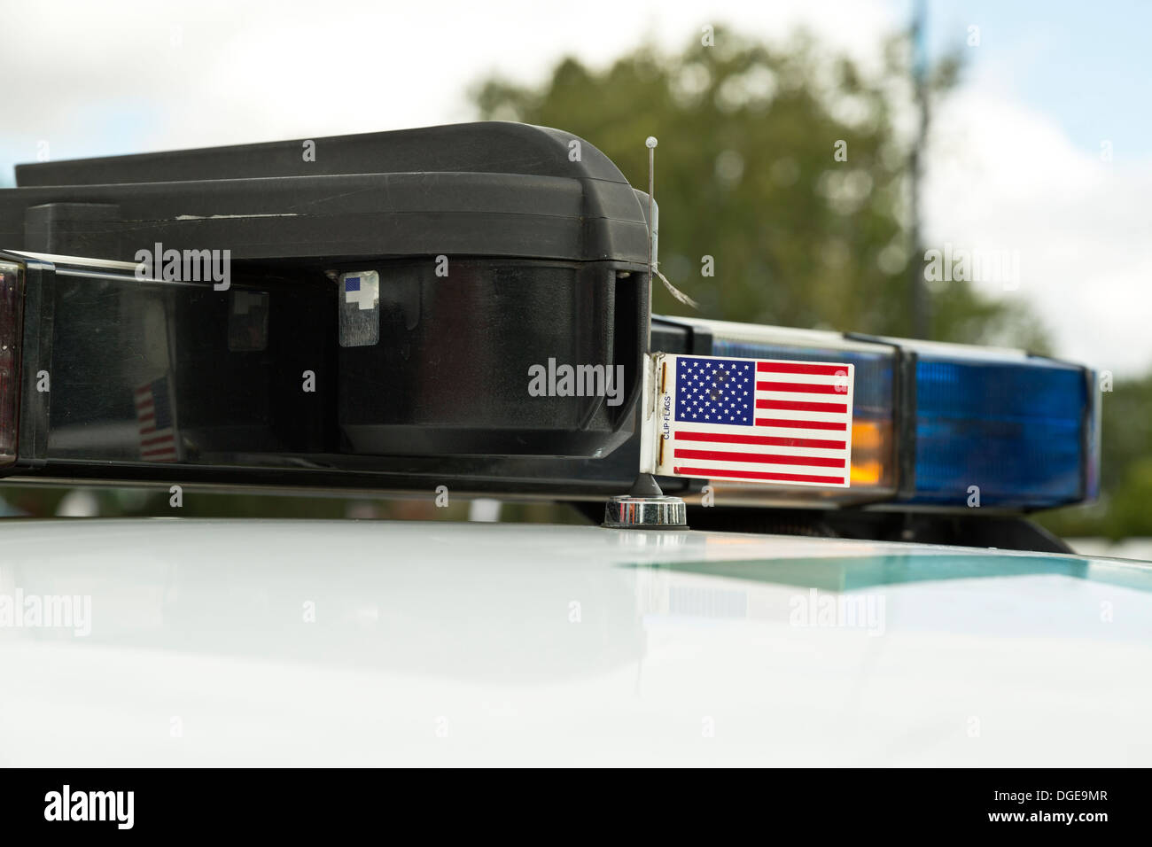 Police american flag hi-res stock photography and images - Alamy